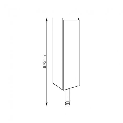 Signature Bergen Floor Standing 1-Door Slim Base Unit 200mm Wide ...