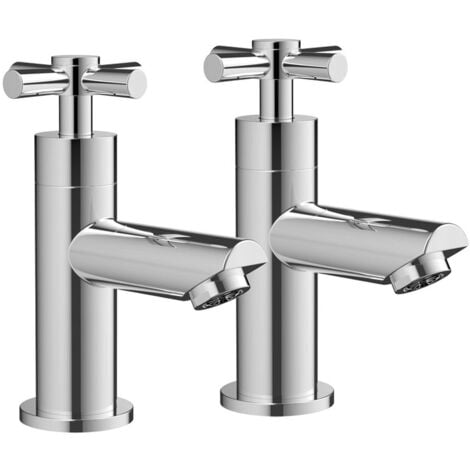Signature Scope Basin Taps Pair - Chrome