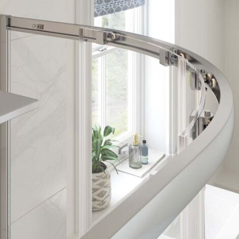 Signature Verve 2-Door Offset Quadrant Shower Enclosure 1200mm x 900mm ...