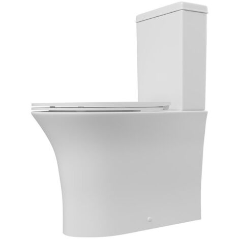 Signature Indus Rimless Close Coupled Fully Shrouded Toilet with Push ...