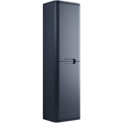 Signature Randers Wall Hung 2-Door Tall Unit 350mm Wide - Matt Indigo