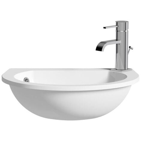 Signature Space Semi-Recessed Basin 490mm Wide - 1 Tap Hole