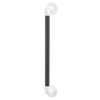 AKW 1400 Series Straight Plastic Fluted Grab Rail 450mm Length - Mid Grey