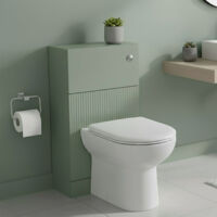 Hudson Reed Fluted WC Unit 500mm Wide - Satin Green