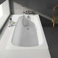Roca Contesa Anti-Slip Single Ended Steel Bath - 1700mm x 700mm - 2 Tap ...