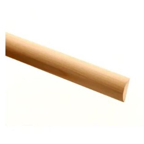 PACK OF 15 (Total 15 Units) - Premium Pine Half Round Moulding - 18mm x ...