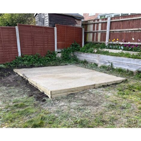 INSTALLED - 8m x 8m (26.25ft x 26.25ft) Concrete Base / Pad / Shed Base ...