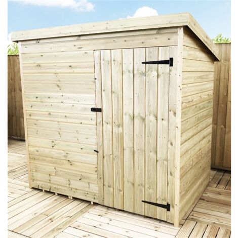 INSTALLED 5 x 5 WINDOWLESS Garden Shed Pressure Treated T&G PENT Shed ...