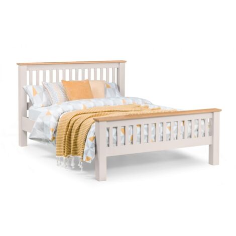 Elephant Grey Lacquer Two Tone Bed Frame - Double 4'6" (135cm)