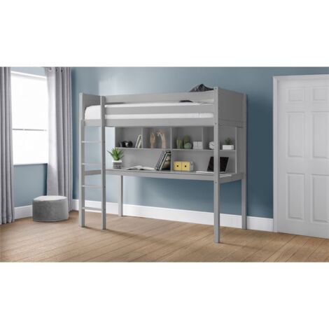 Dove Grey High Sleeper Bed - Single 3ft (90cm)