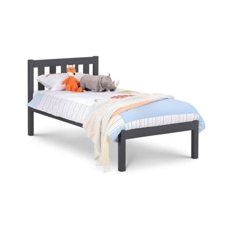 Anthracite Lacquer Solid Pine Low Foot End Bed - Single 3ft (90cm)