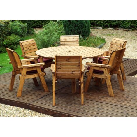 Traditional Six Seater Circular Table Set