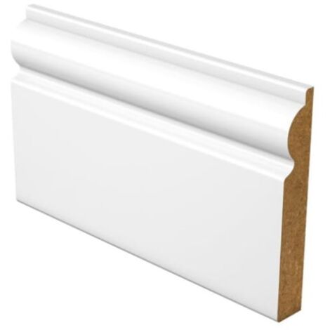 PACK OF 20 - Torus Fully Finished Satin White Skirting - 18mm x 169mm ...