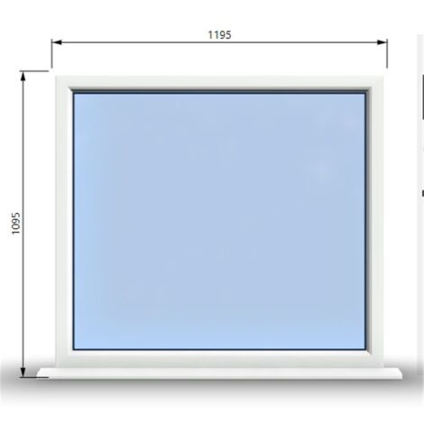 1195mm (W) x 1095mm (H) PVCu StormProof Window - 1 Non Opening Window ...