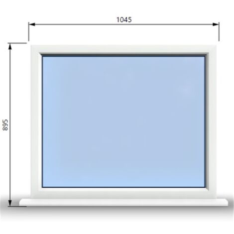 1045mm (W) x 895mm (H) PVCu StormProof Window - 1 Non Opening Window ...