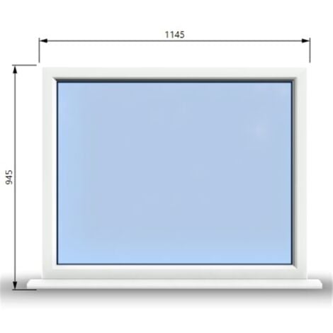 1145mm (W) x 945mm (H) PVCu StormProof Window - 1 Non Opening Window ...