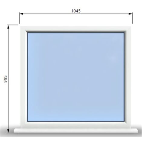 1045mm (W) x 995mm (H) PVCu StormProof Window - 1 Non Opening Window ...
