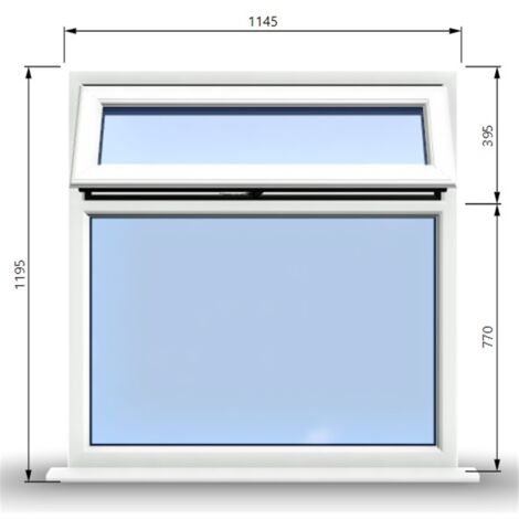 1145mm (W) x 1145mm (H) PVCu StormProof Casement Window - 1 Top Opening ...