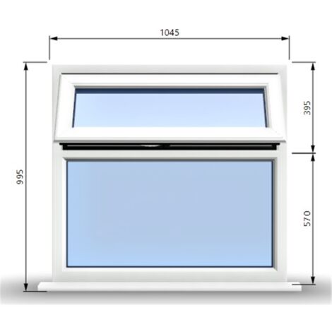 1045mm (W) x 995mm (H) PVCu StormProof Casement Window - 1 Top Opening ...