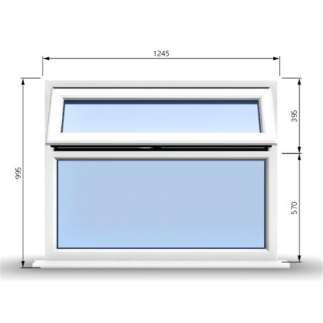 1245mm (W) x 995mm (H) PVCu StormProof Casement Window - 1 Top Opening ...