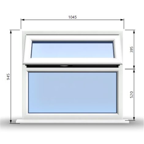 1045mm (W) x 945mm (H) PVCu StormProof Casement Window - 1 Top Opening ...