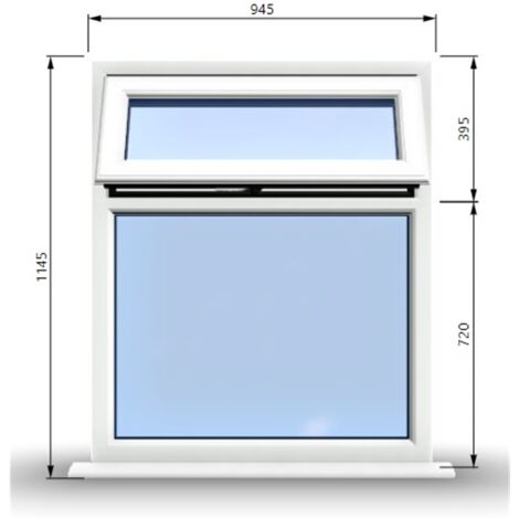 945mm (W) x 1145mm (H) PVCu StormProof Casement Window - Top Opening ...