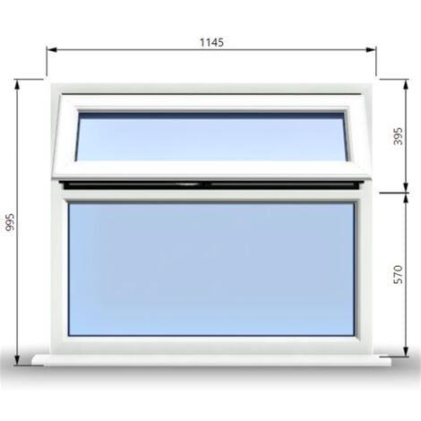 1145mm (W) x 995mm (H) PVCu StormProof Casement Window - 1 Top Opening ...