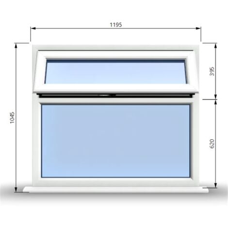 1195mm (W) x 1045mm (H) PVCu StormProof Casement Window - 1 Top Opening ...