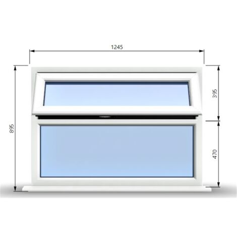1245mm (W) x 895mm (H) PVCu StormProof Casement Window - 1 Top Opening ...