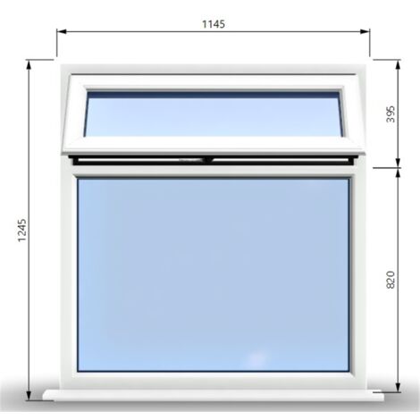 1145mm (W) x 1245mm (H) PVCu StormProof Casement Window - 1 Top Opening ...