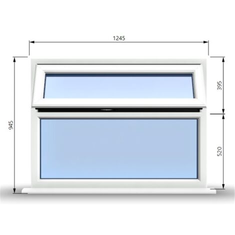 1245mm (W) x 945mm (H) PVCu StormProof Casement Window - 1 Top Opening ...