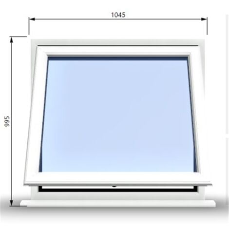 1045mm (W) x 995mm (H) PVCu StormProof Window - 1 Opening Window- 70mm ...