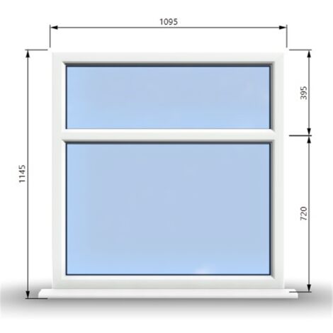 1095mm (W) x 1145mm (H) PVCu StormProof Casement Window - 2 Horizontal ...
