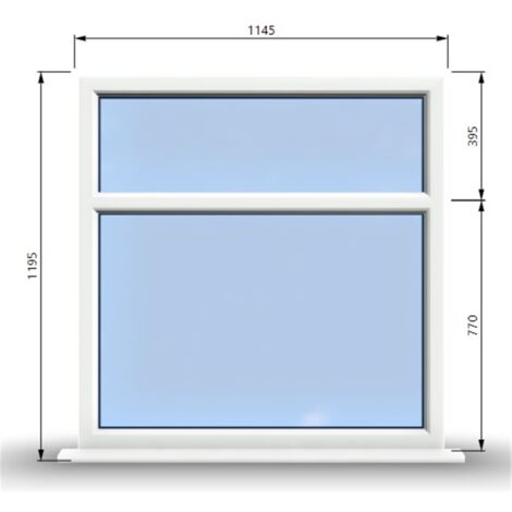 1145mm (W) x 1195mm (H) PVCu StormProof Casement Window - 2 Horizontal ...