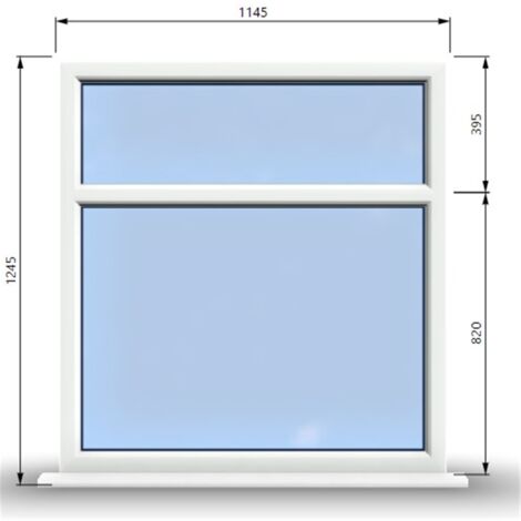 1145mm (W) x 1245mm (H) PVCu StormProof Casement Window - 2 Horizontal ...