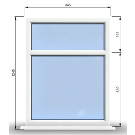 945mm (W) x 1245mm (H) PVCu StormProof Casement Window - 2 Horizontal ...