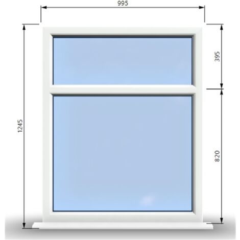 995mm (W) x 1245mm (H) PVCu StormProof Casement Window - 2 Horizontal ...