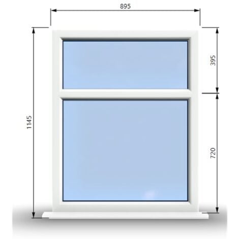 895mm (W) x 1145mm (H) PVCu StormProof Casement Window - 2 Horizontal ...