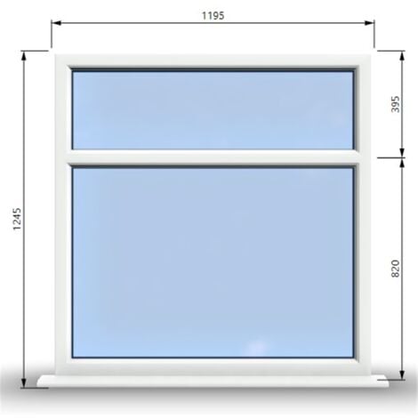 1195mm (W) x 1245mm (H) PVCu StormProof Casement Window - 2 Horizontal ...