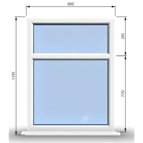 895mm (W) x 1195mm (H) PVCu StormProof Casement Window - 2 Horizontal ...