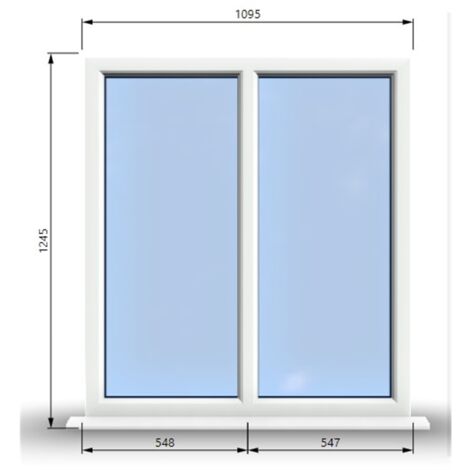 1095mm (W) x 1245mm (H) PVCu StormProof Casement Window - 2 Vertical ...