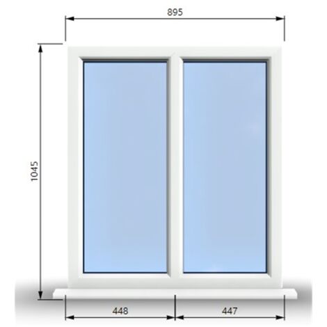 895mm (W) x 1045mm (H) PVCu StormProof Casement Window - 2 Vertical ...