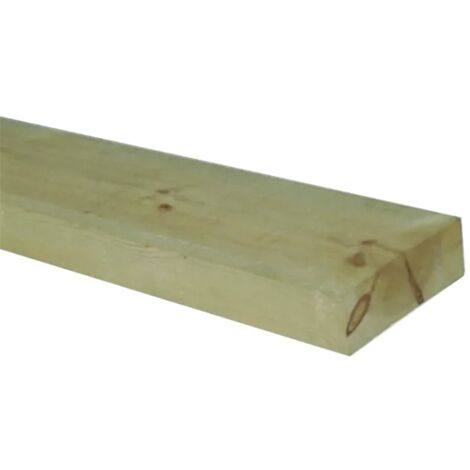 PACK OF 10 (Total 10 Units) - 47mm x 150mm (6" x 2") Sawn Timber Carcassing Green Pressure ...