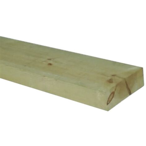 PACK OF 10 (Total 10 Units) - 47mm x 100mm (4" x 2") Sawn Timber Carcassing Green Pressure ...