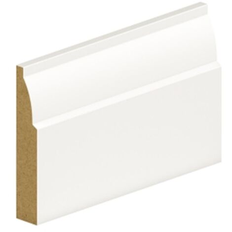 PACK OF 20 (Total 20 Units) - 14.5mm Thick Primed MDF Ovolo Skirting ...