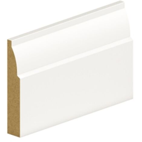PACK OF 15 (Total 15 Units) - 14.5mm Thick Primed MDF Ovolo Skirting ...