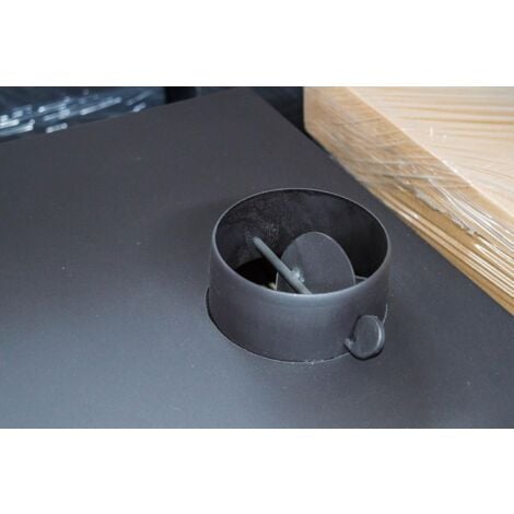 Poкle а bois avec poкle а bois et foyer. Modиle Kupro 15 KW de large