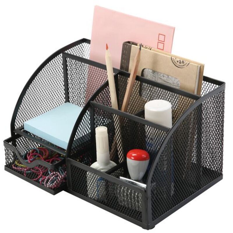Q-Connect Curved Dtop Organiser Blk