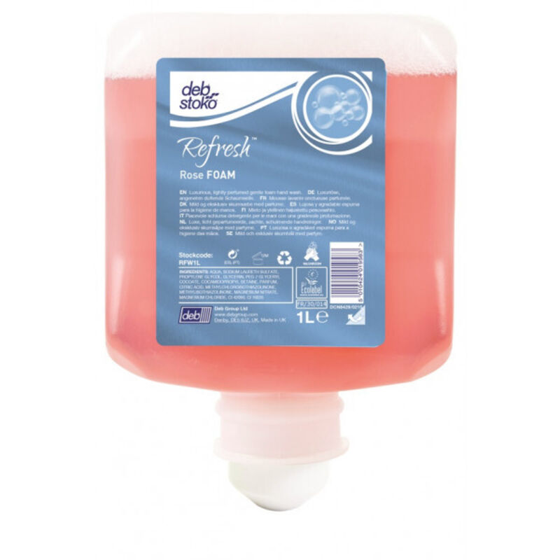 Refresh Rose Foam Wash 1L Pk6 Rrw1L