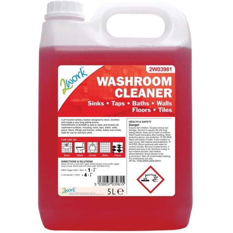2Work Washroom Cleaner 5 Litre